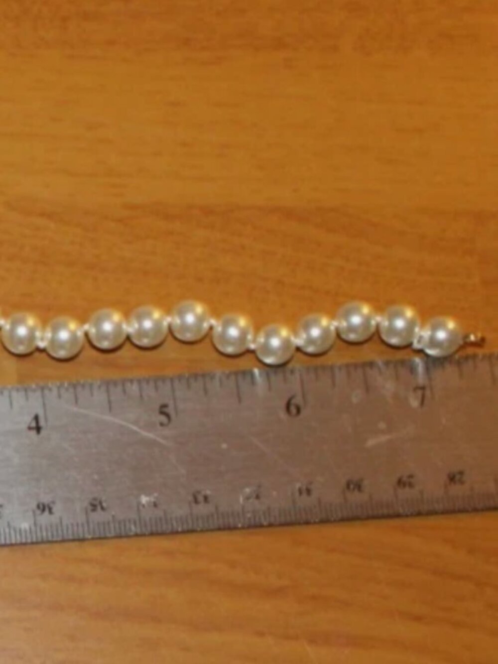 Jewelry | Vintage Single Strand Faux Pearl 75 Inch Bracelet Gold Tone ...